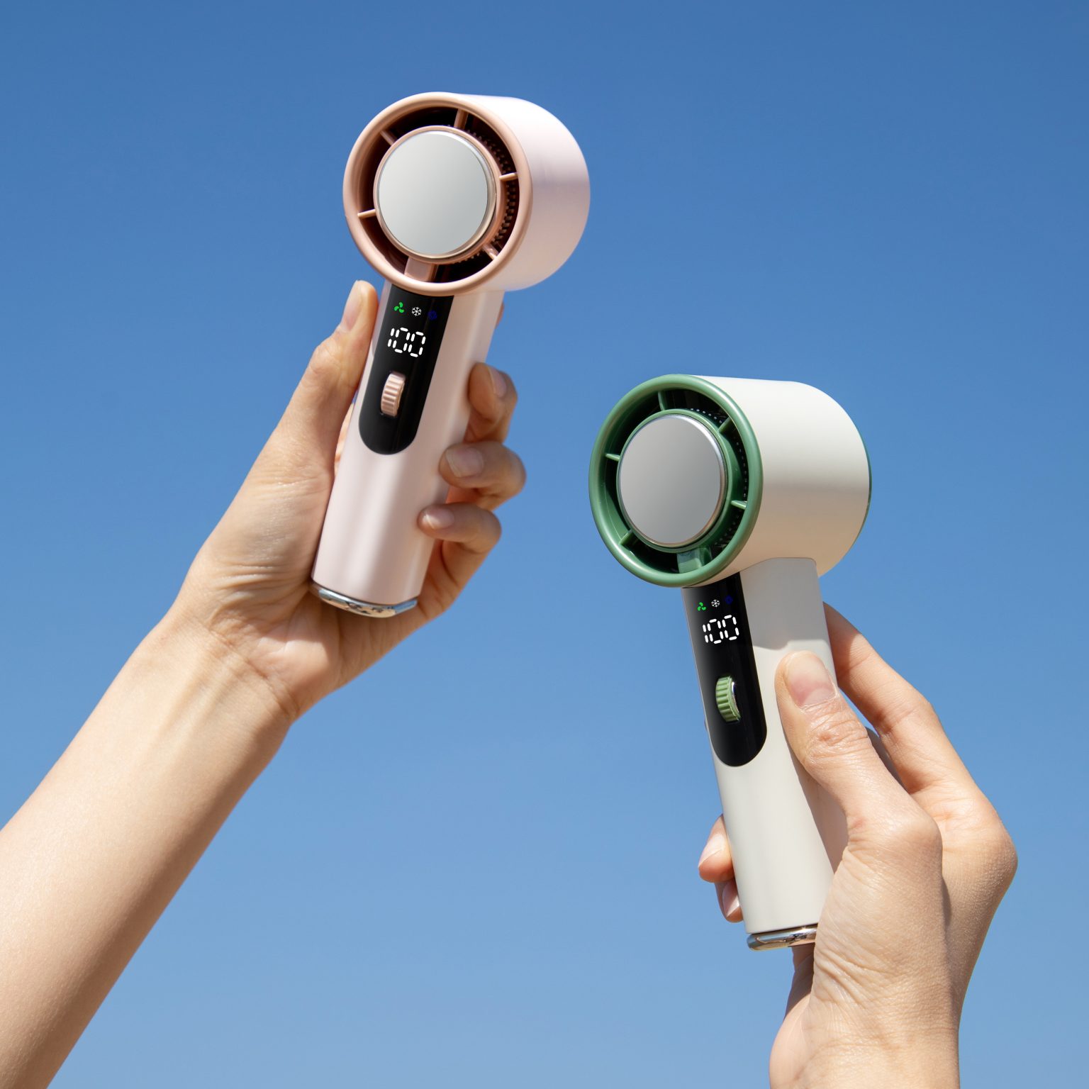 GXZ-F121 cold compress high-speed handheld fan – Pioneer-gifts