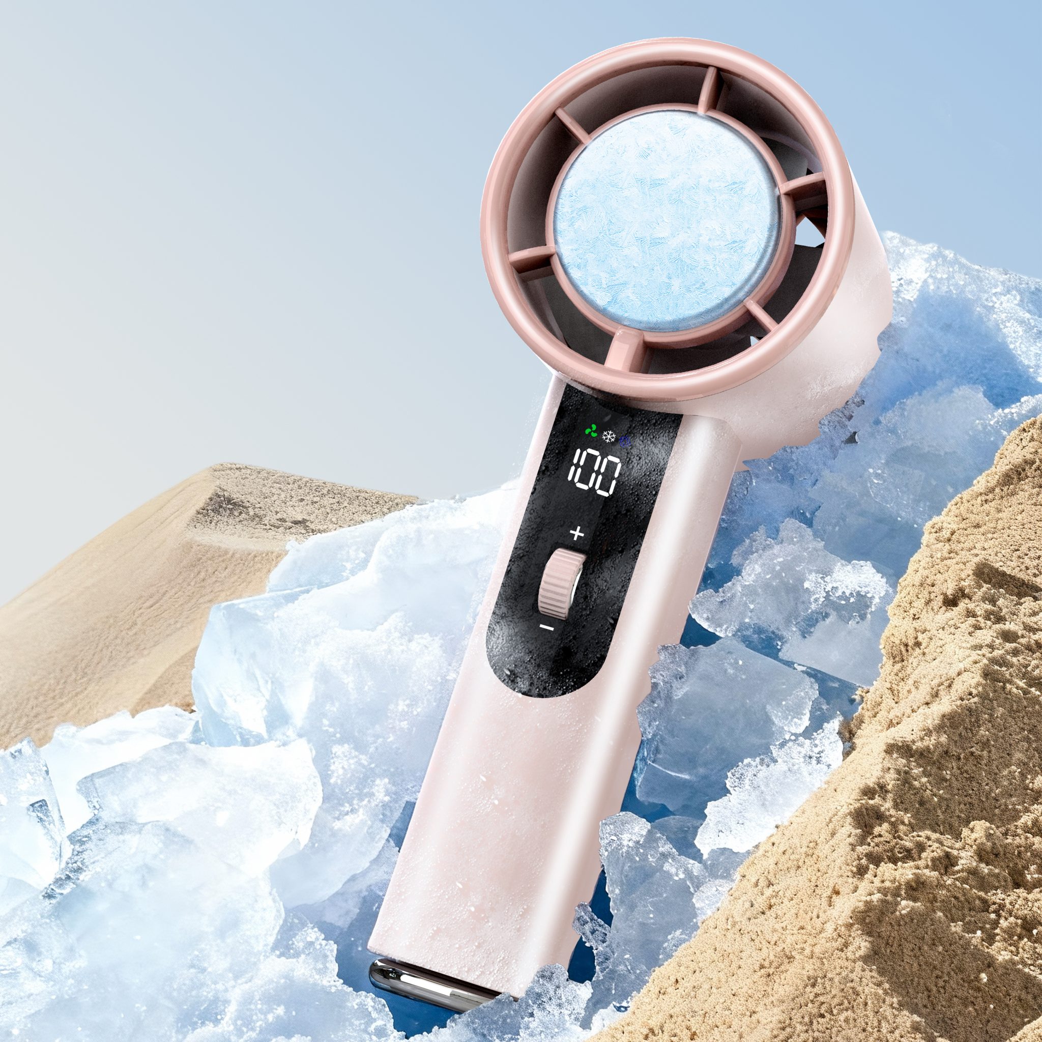 GXZ-F121 cold compress high-speed handheld fan – Pioneer-gifts